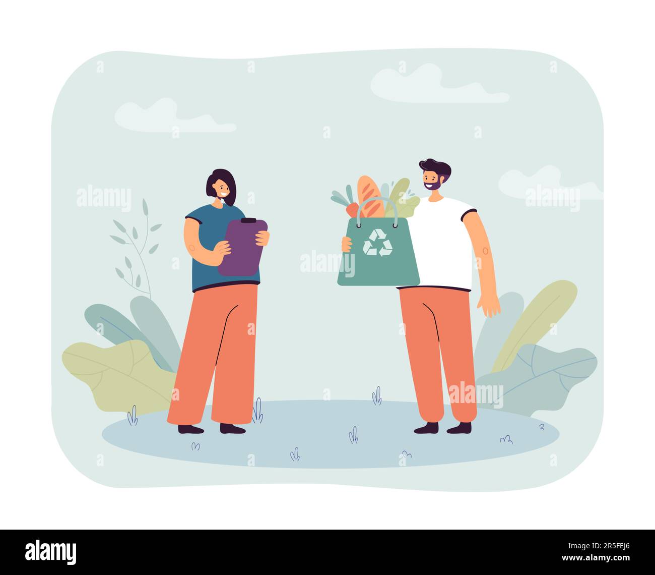 Cartoon man woman activist Cut Out Stock Images & Pictures - Alamy