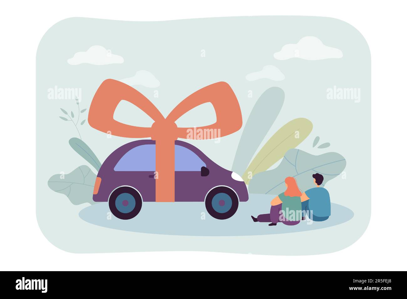 Woman new car cartoon hi-res stock photography and images - Alamy