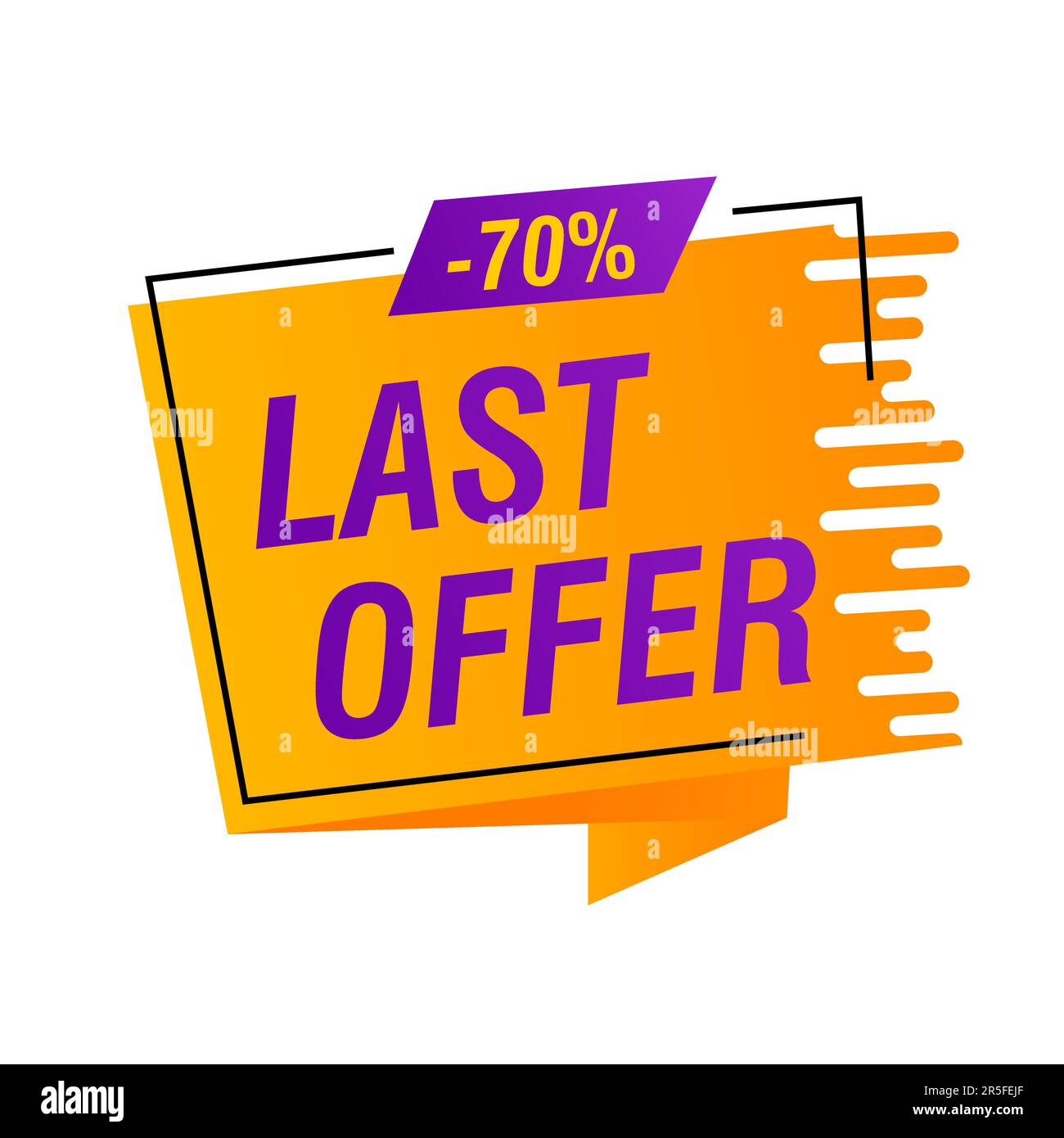 Last offer yellow and purple banner design Stock Vector Image & Art - Alamy