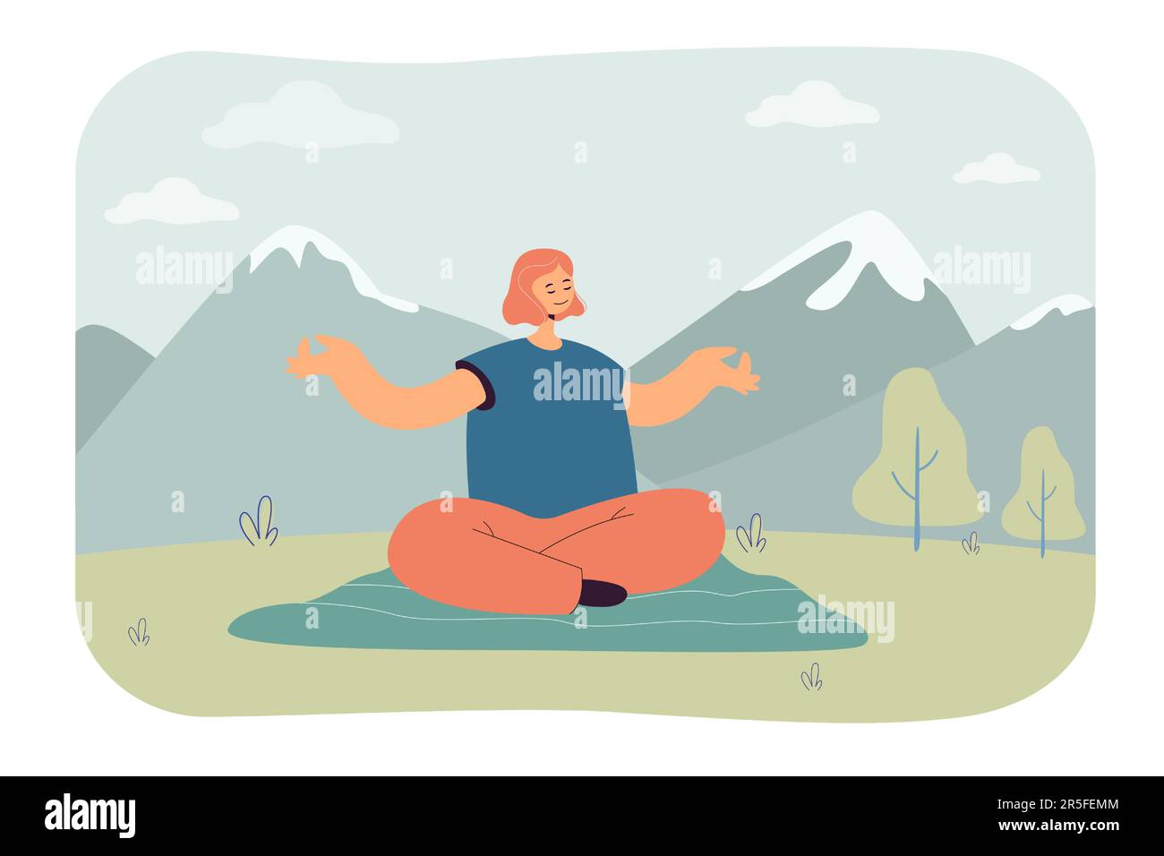 Yoga, outdoor, young woman Cut Out Stock Images & Pictures - Alamy