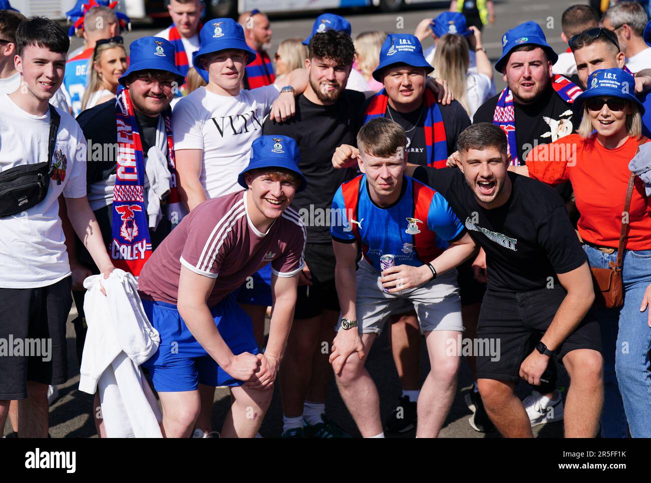 Inverness Caledonian Thistle fans outside the stadium before the ...