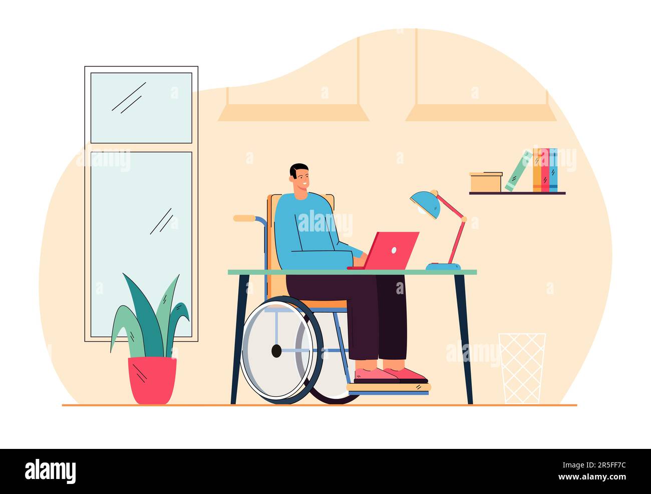 Guy male in wheelchair Stock Vector Images - Alamy