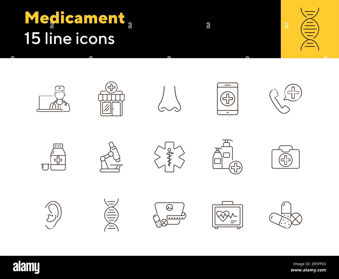 Medical post icons Stock Vector Image & Art - Alamy