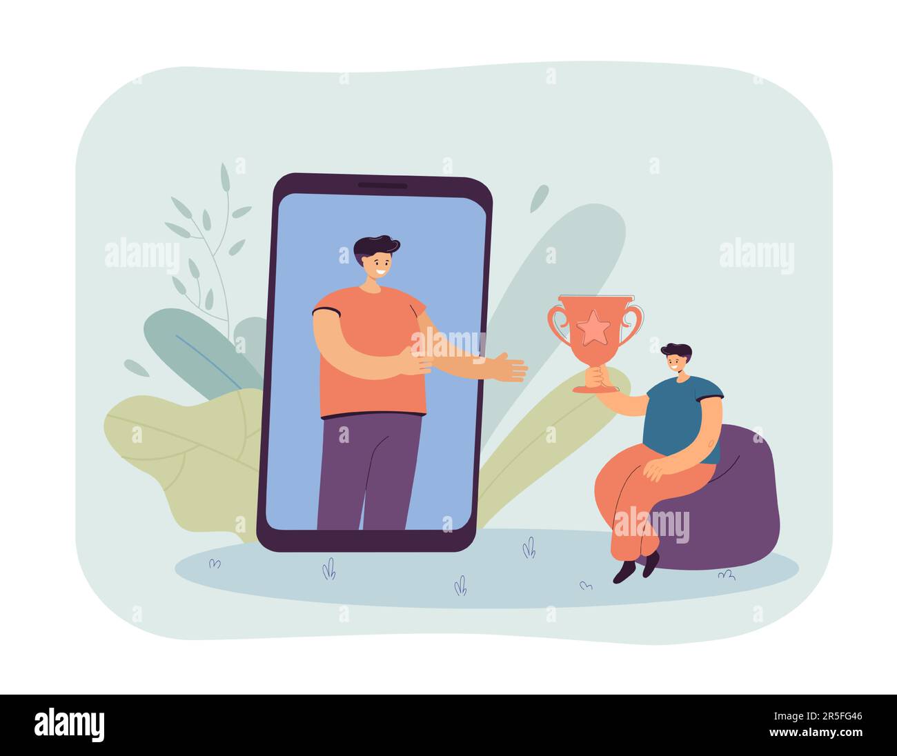 Family video call phone Stock Vector Images - Alamy