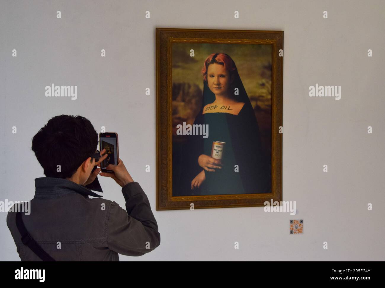 London, England, UK. 3rd June, 2023. A visitor takes a photo of an ...
