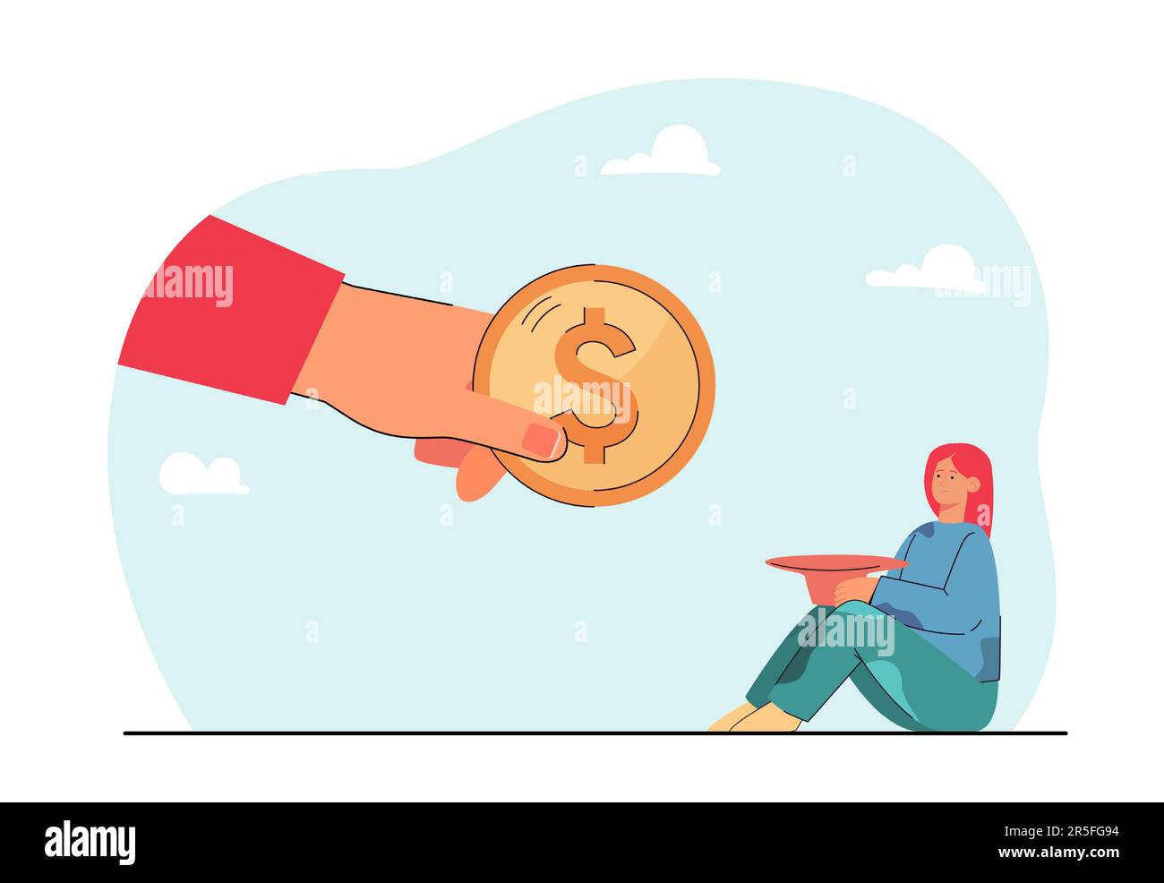 Giant hand and money Cut Out Stock Images & Pictures - Alamy