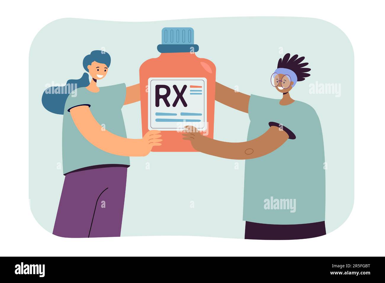 Person holding pill bottle Stock Vector Images - Alamy