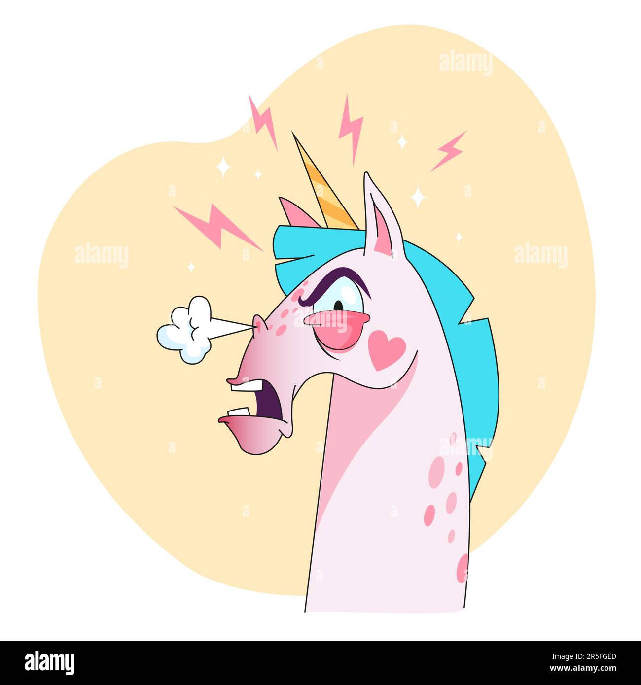 Unicorn angry magic horse hi-res stock photography and images - Alamy