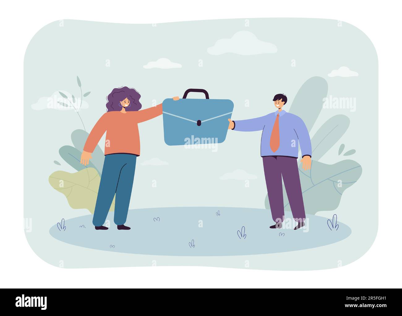 Giving interview Cut Out Stock Images & Pictures - Alamy
