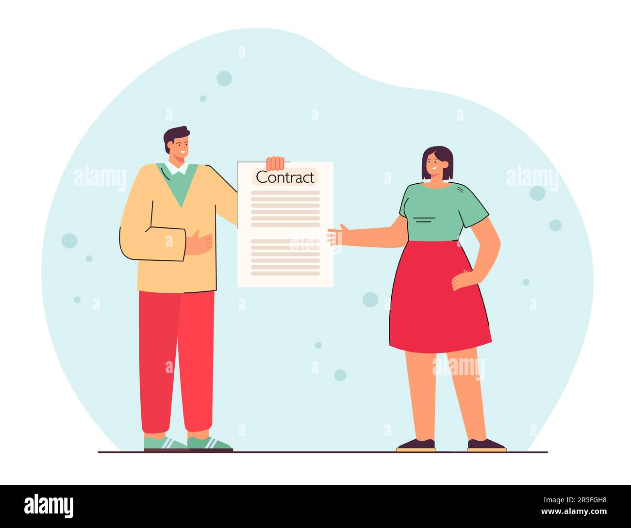 Employment contract cartoon hi-res stock photography and images - Alamy