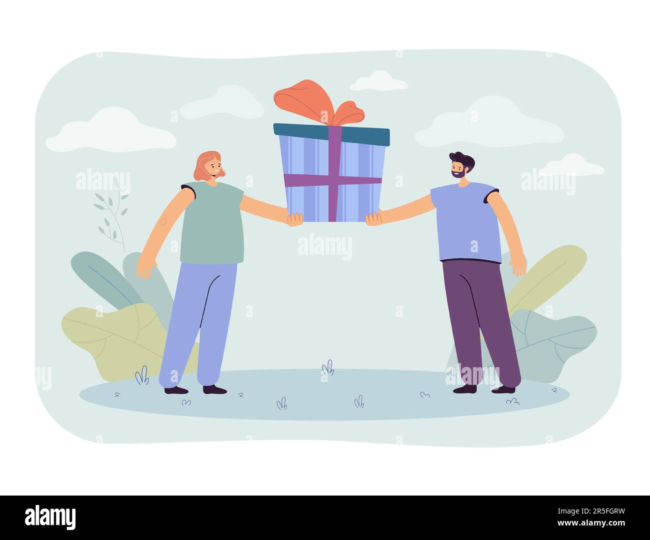 Present together Stock Vector Images - Alamy