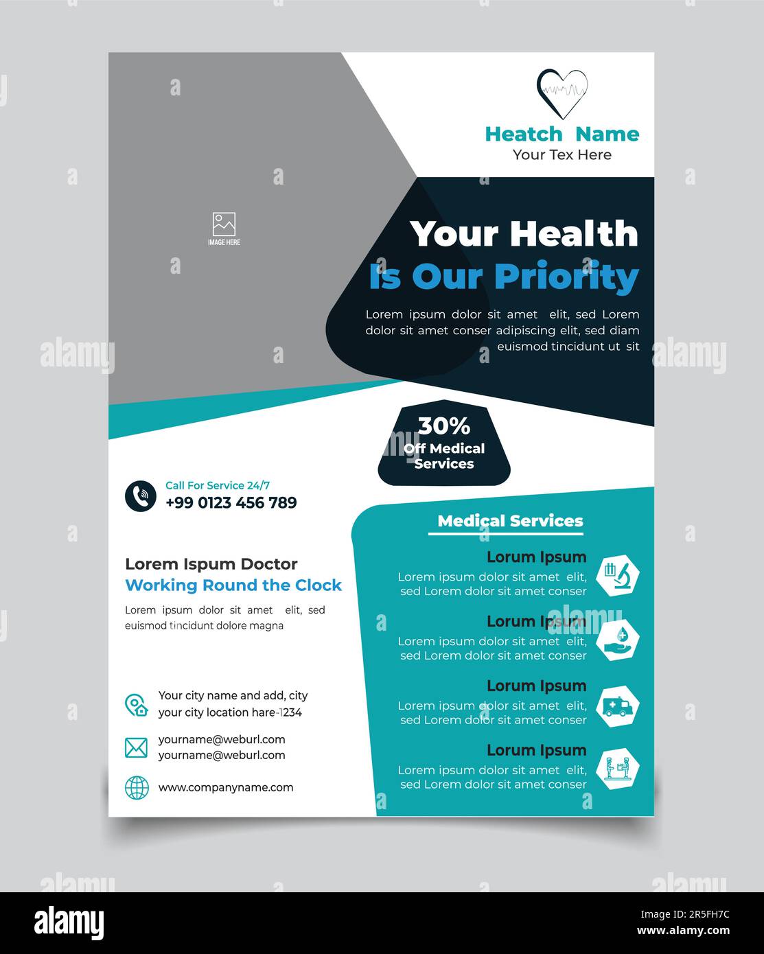 Medical healthcare poster template Stock Vector Images - Alamy