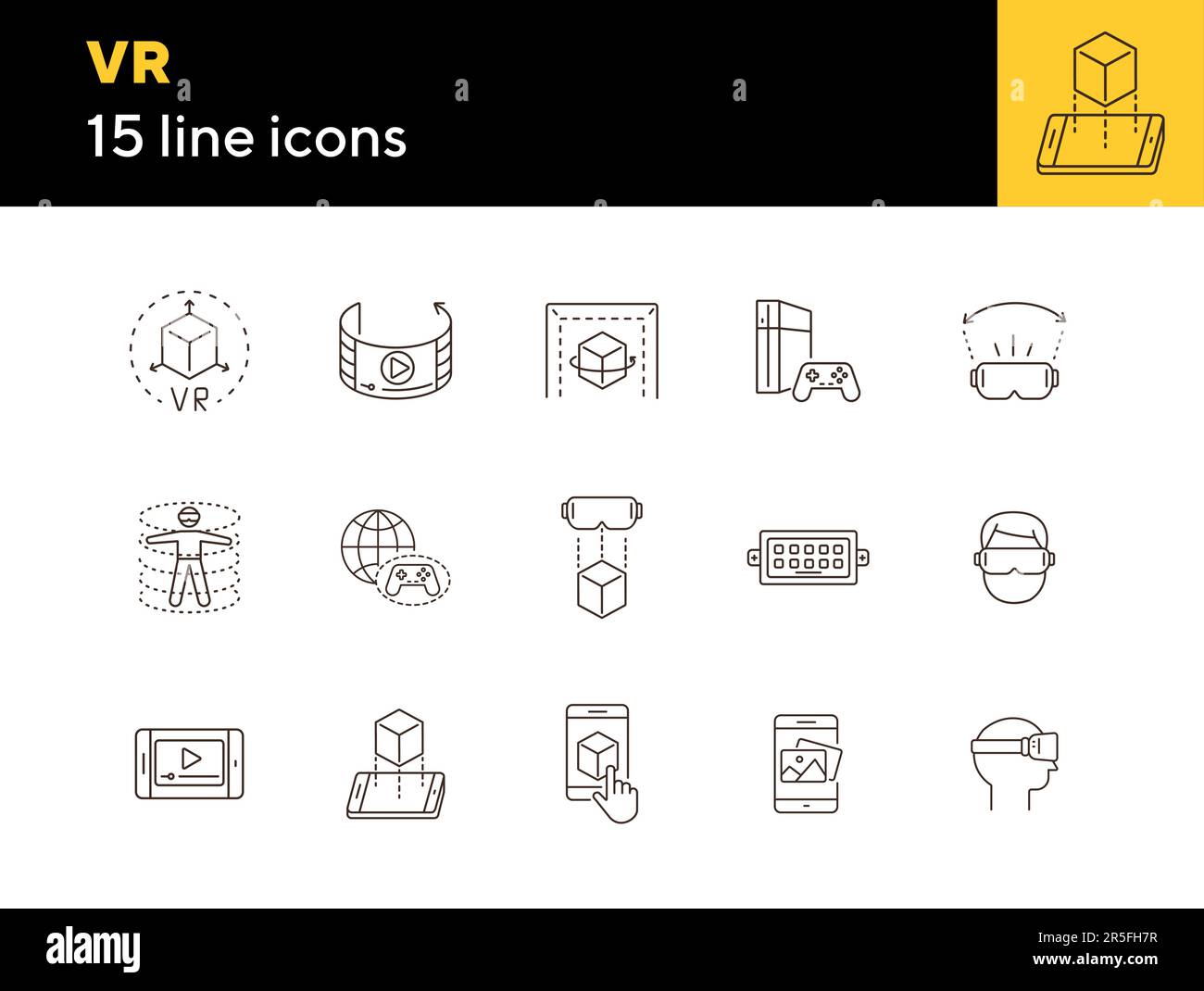 VR icon set Stock Vector Image & Art - Alamy