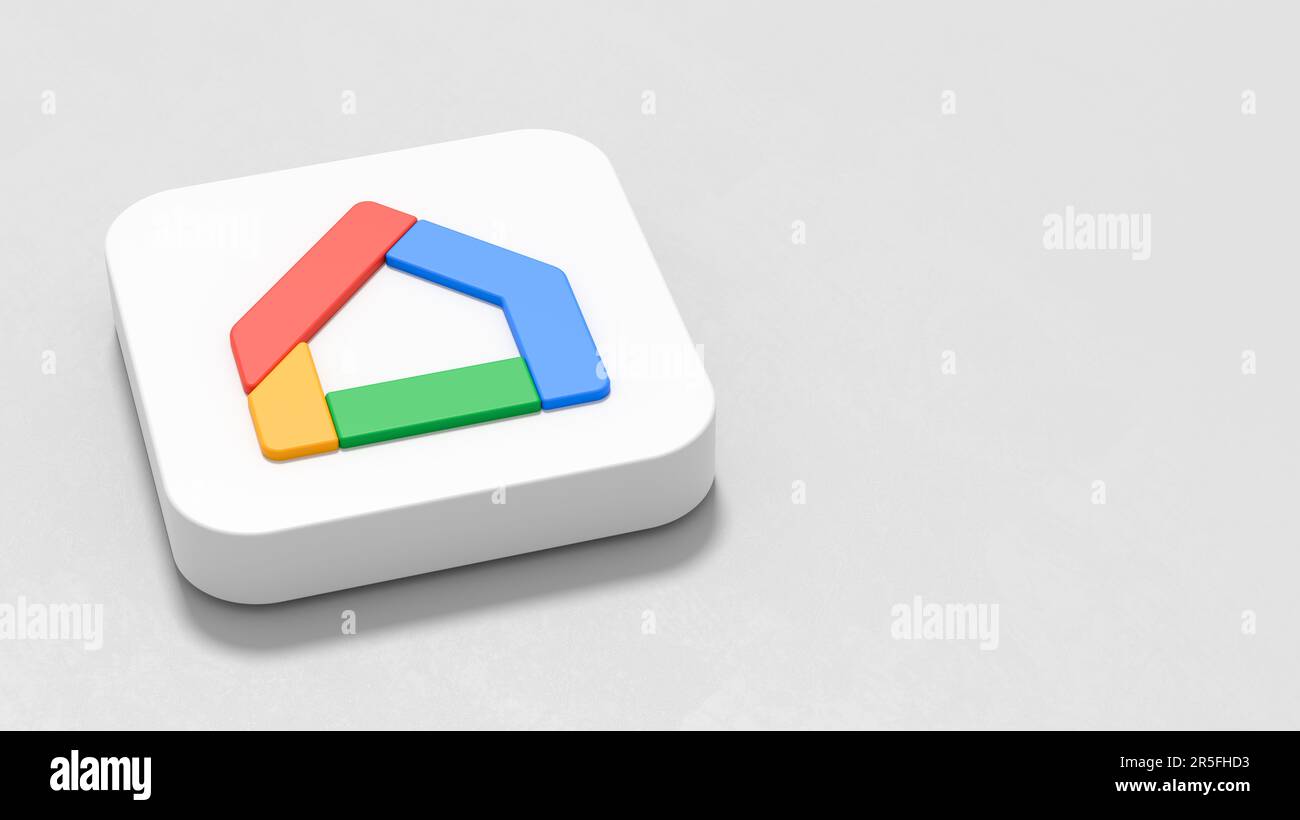 Google Home App Icon on Gray Background with Copy Space Stock Photo - Alamy