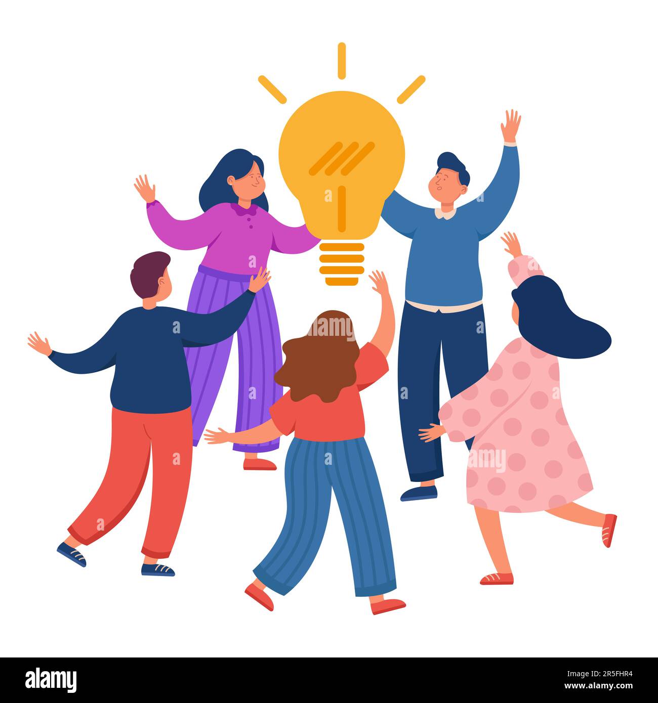 Group High Five Clipart
