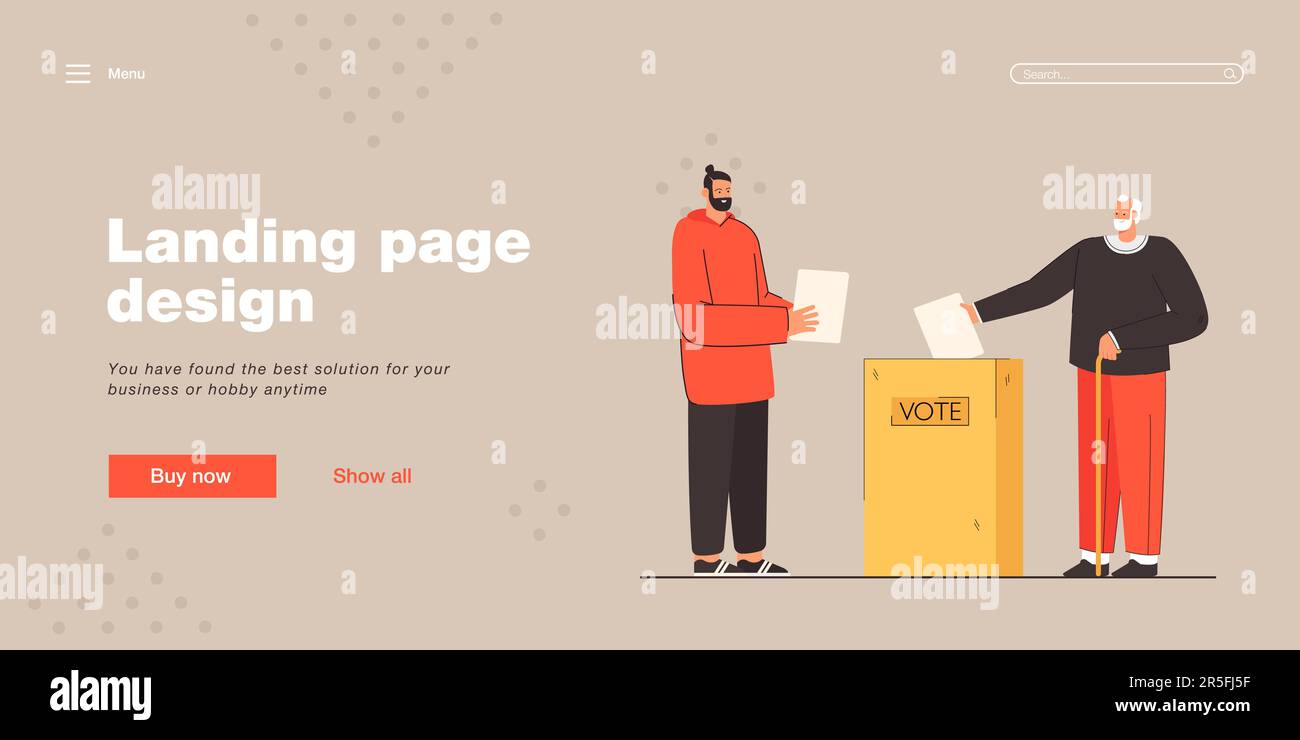 Men of all ages voting vector illustration Stock Vector Image & Art - Alamy