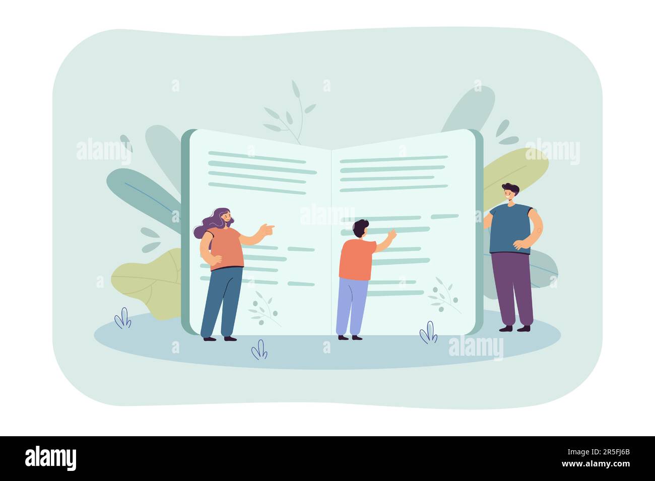 Family people reading book together Stock Vector Image & Art - Alamy