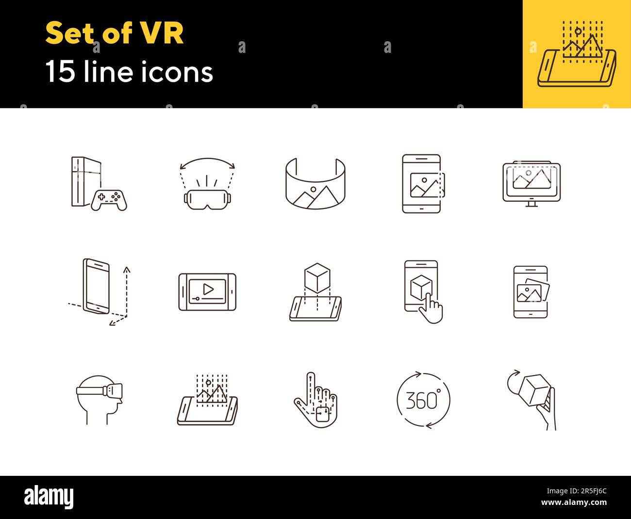 Set of VR icons Stock Vector Image & Art - Alamy