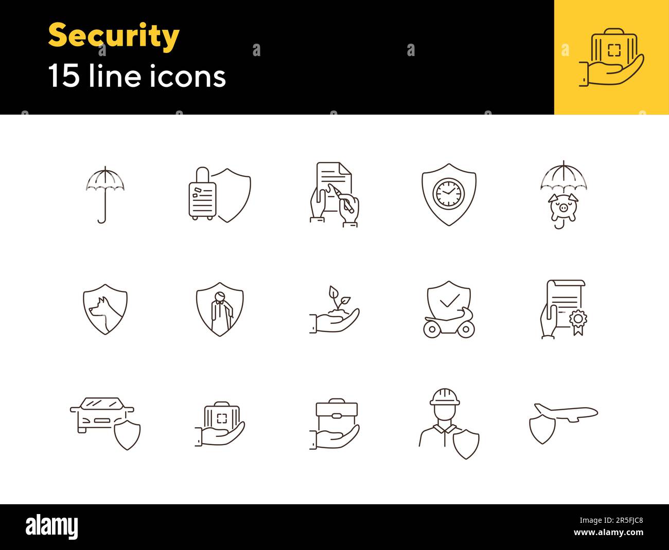 Security policy icon logo hi-res stock photography and images - Alamy