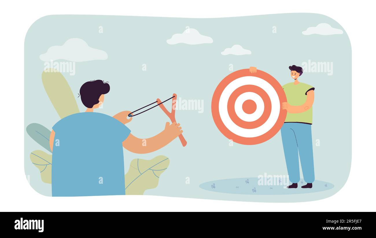 Catapult man Stock Vector Images - Alamy