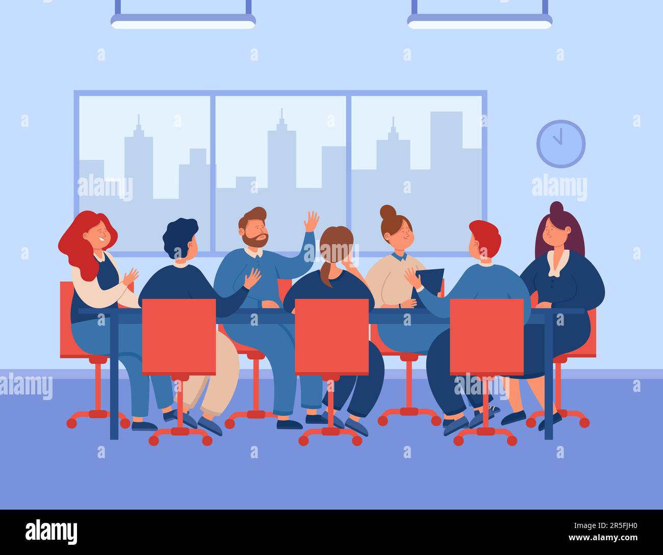 Cartoon business people talking big hi-res stock photography and images ...