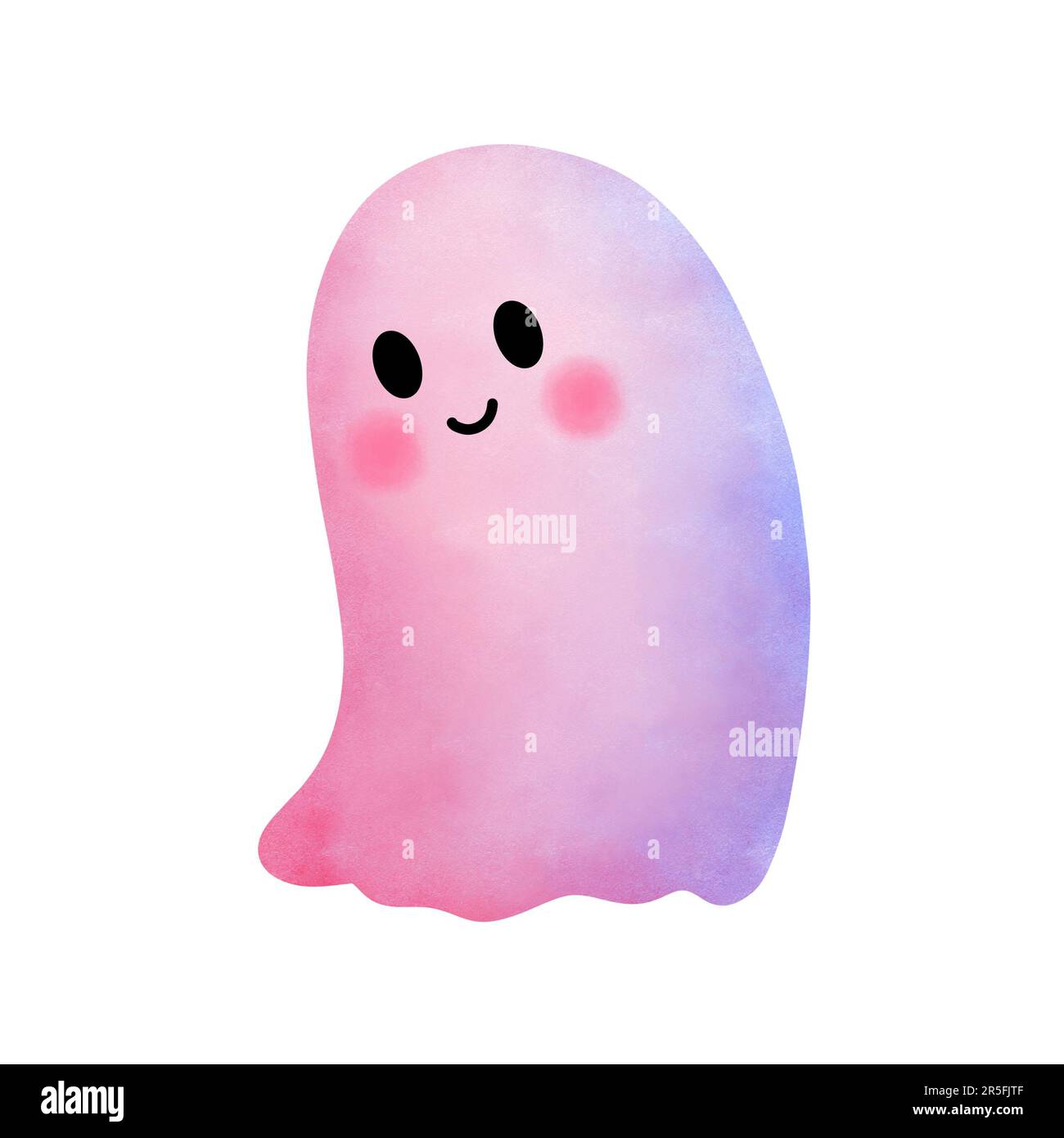 Watercolor pink baby ghost clipart.Halloween cute ghost illustration ...
