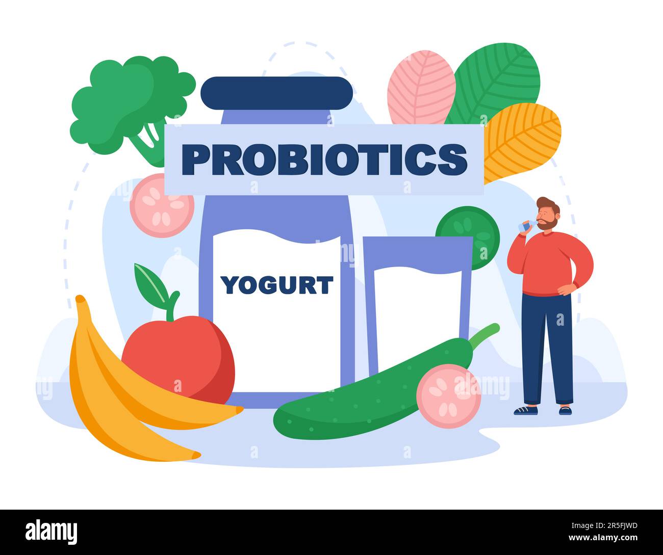 Drinkable Yogurt Cartoon