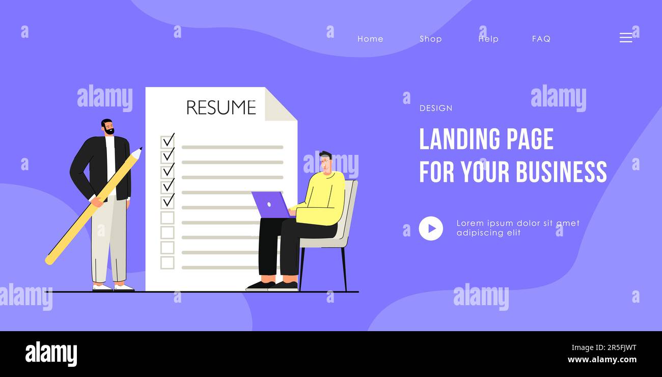 Man applying for job vector illustration Stock Vector Image & Art - Alamy