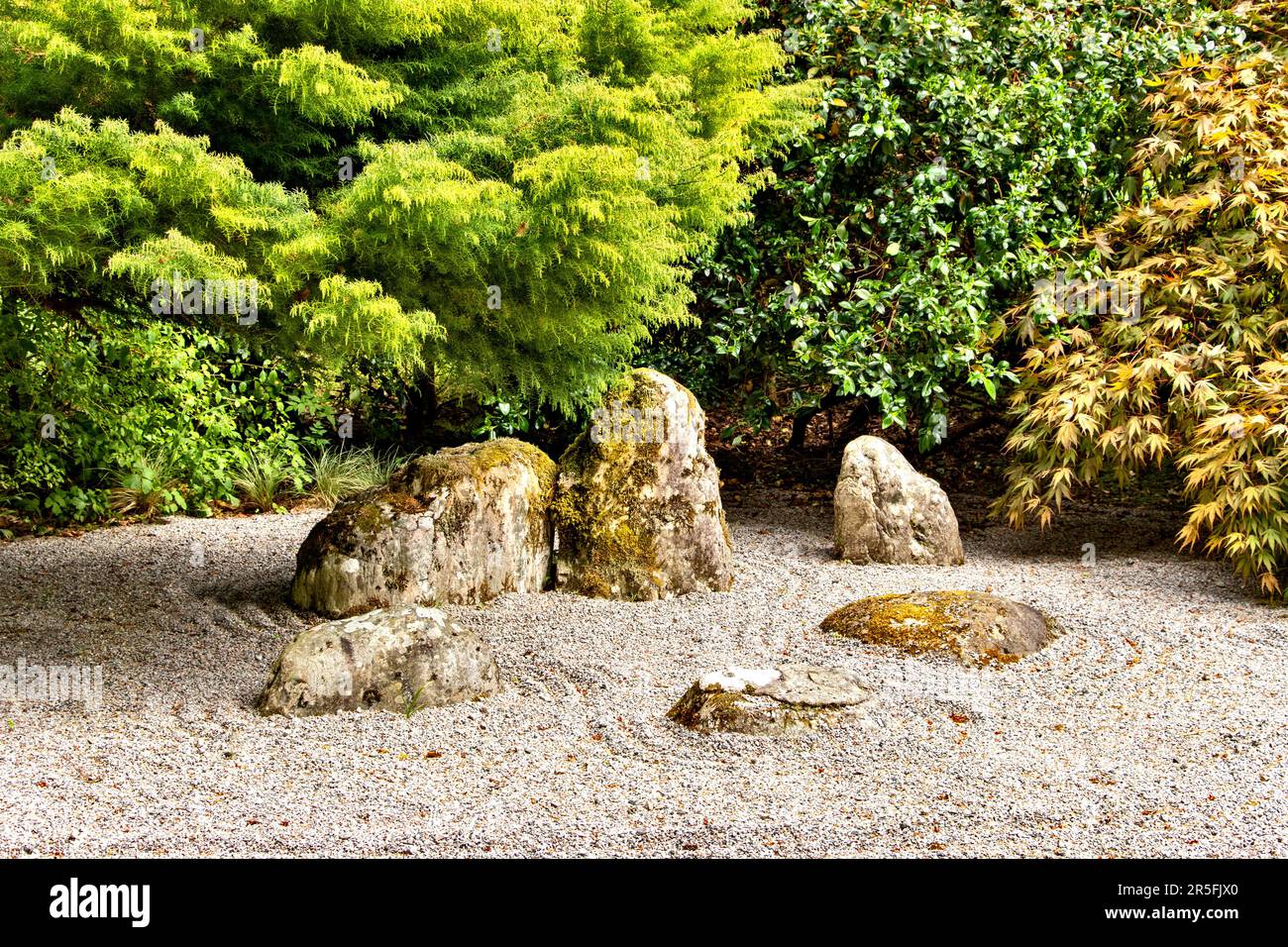 Attadale Gardens Wester Ross Scotland the Japanese Garden plants sand ...