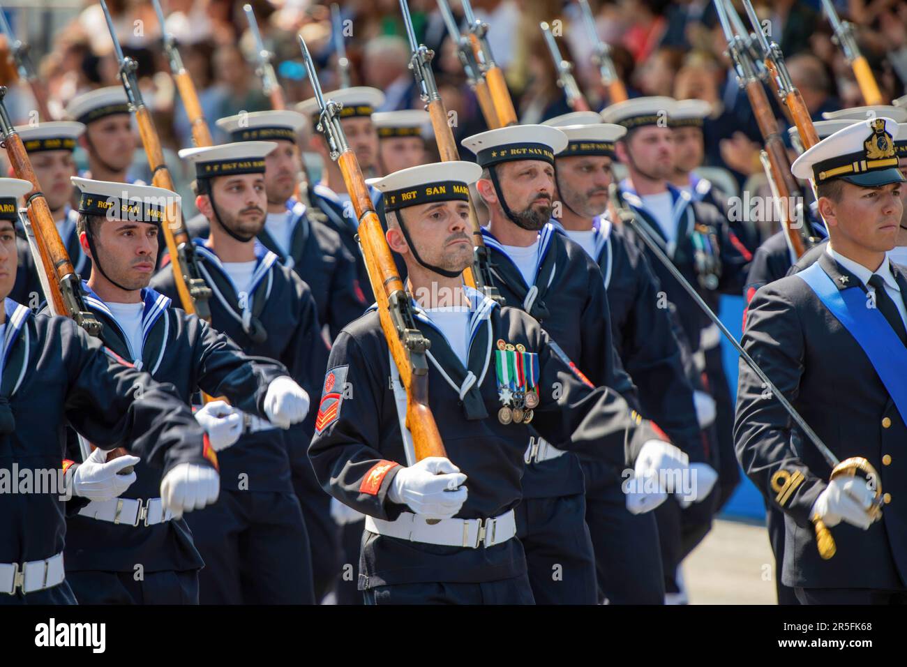 Rome, Italy. 02nd June, 2023. Soldiers of the San Marco Battalion of ...