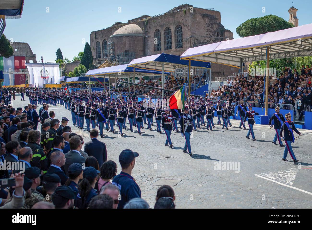 Rome, Italy. 02nd June, 2023. A representation of the Italian army with ...