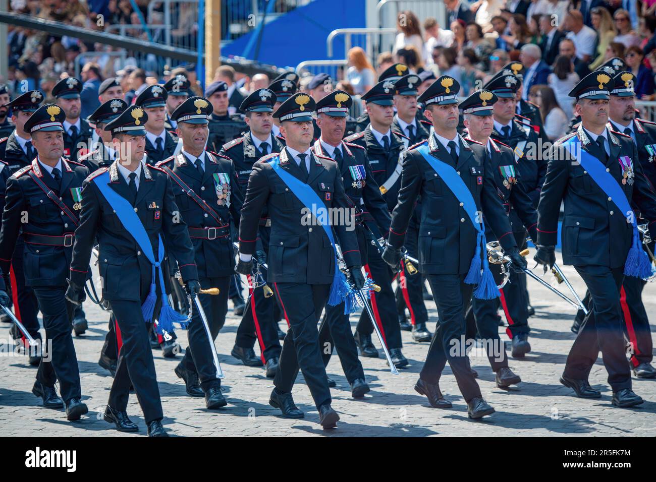 Rome, Italy. 02nd June, 2023. Carabinieri in the parade to celebrate ...