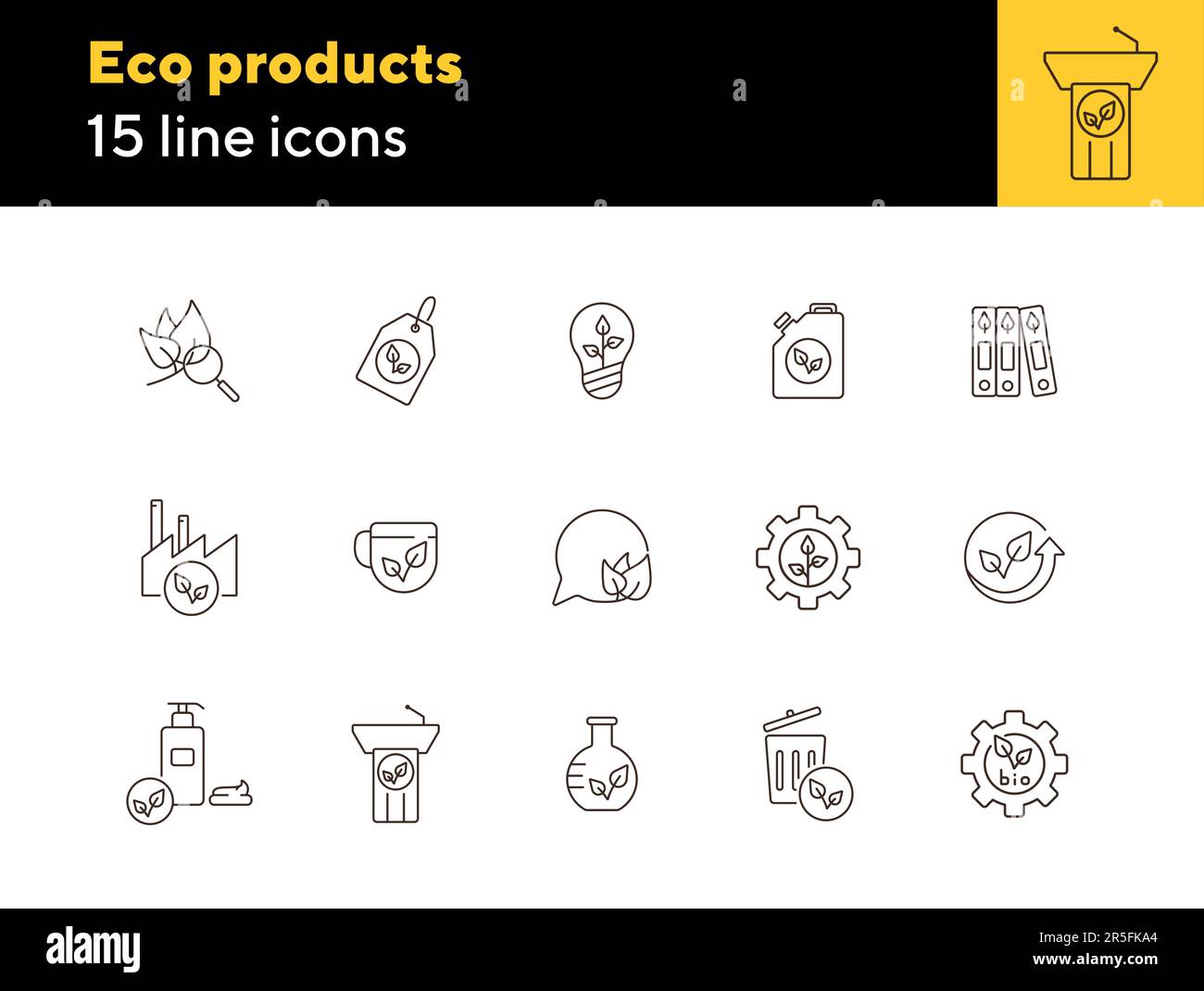 Eco products line icons Stock Vector Image & Art - Alamy