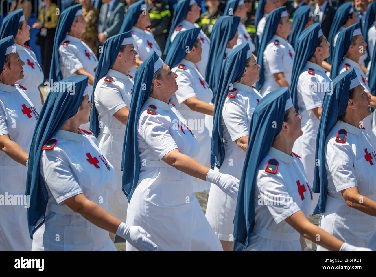 Rome, Italy. 02nd June, 2023. The Red Cross nurses in the parade to ...