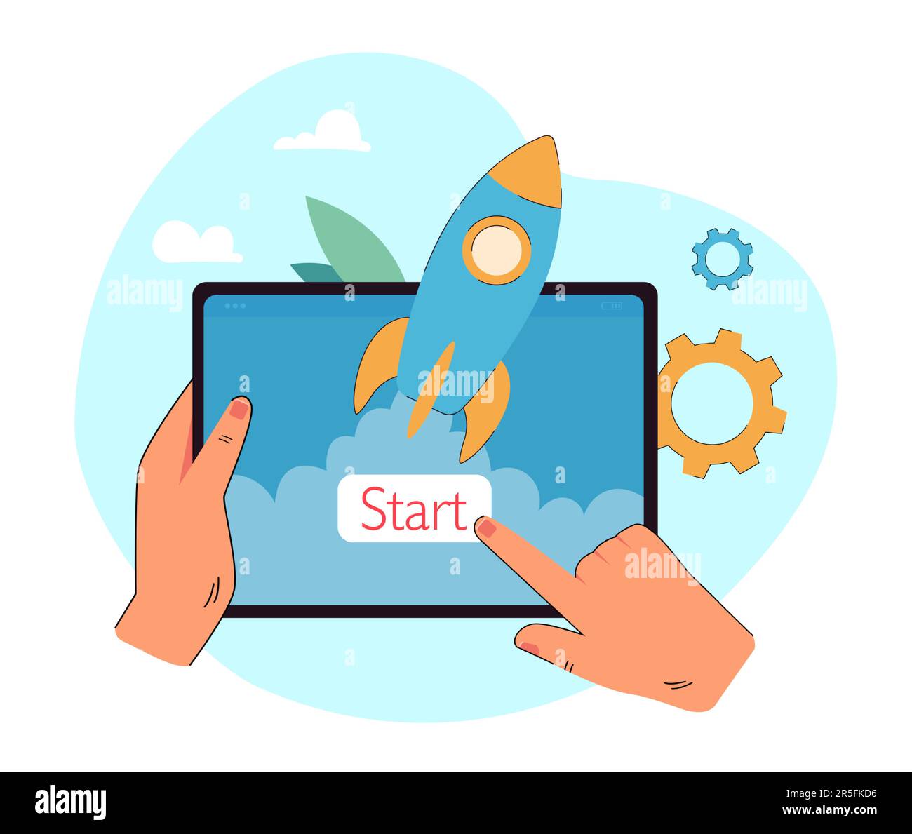 Hands tapping Cut Out Stock Images & Pictures - Alamy