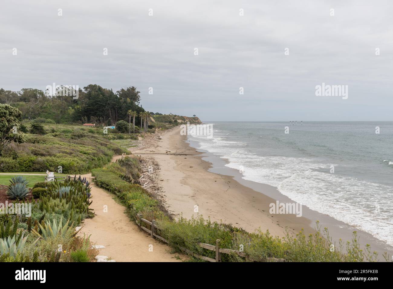 Scenic seaside vista in Goleta near Santa Barbara, Southern California ...