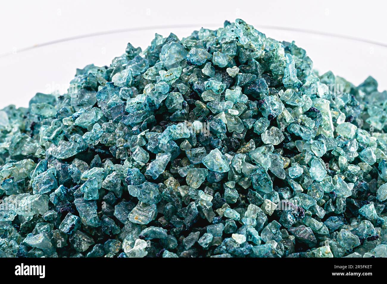 chloride potion in glass, crystal or salts used in chemical reactions ...