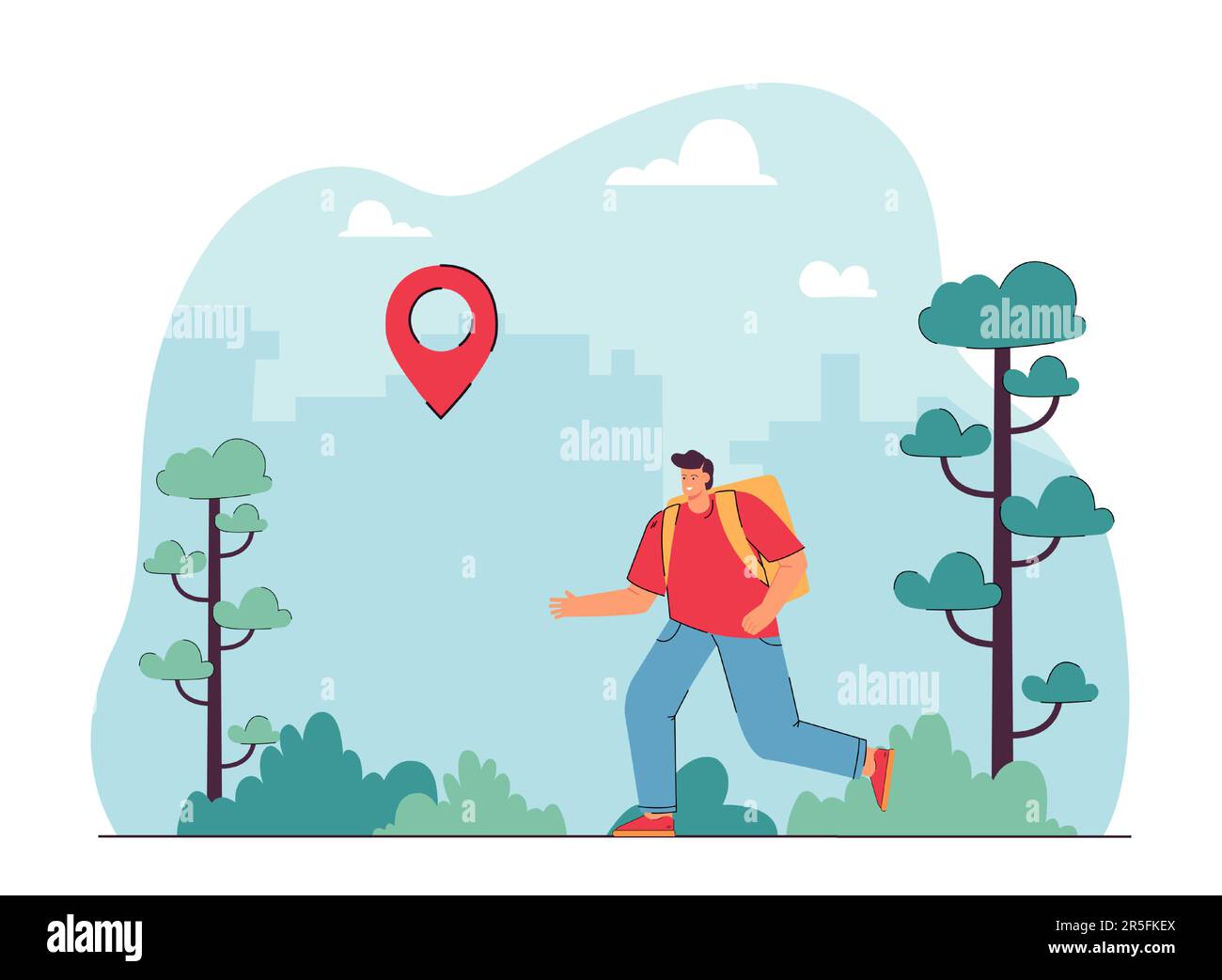 Man walking male hiker Cut Out Stock Images & Pictures - Alamy