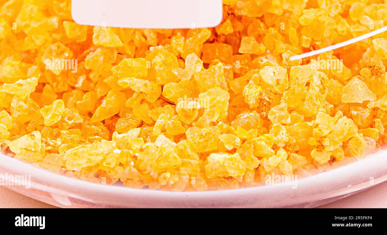 uranium nitrate, radioactive compound on isolated white background ...