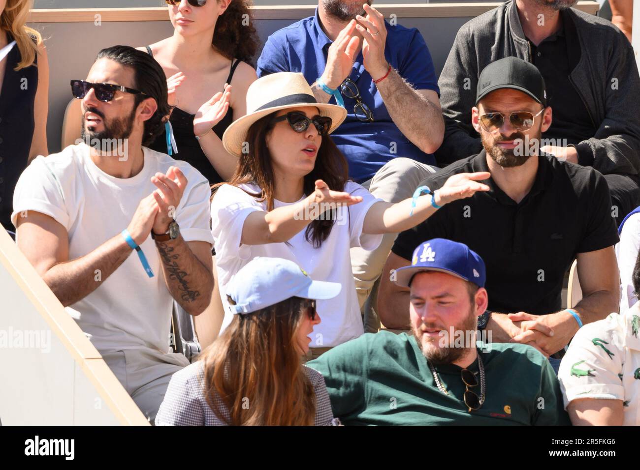 Paris, France. 03rd June, 2023. Sofia Essaidi and her husband Adrien ...
