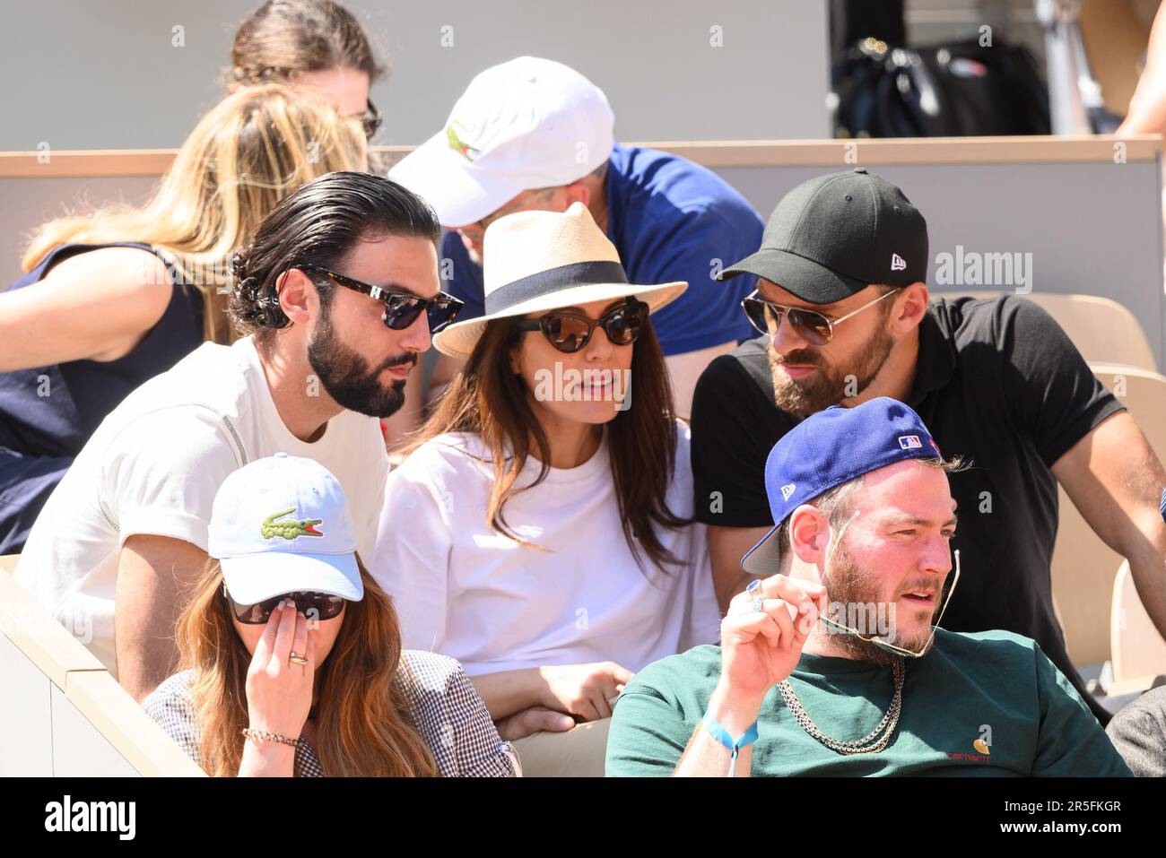 Paris, France. 03rd June, 2023. Sofia Essaidi and her husband Adrien ...