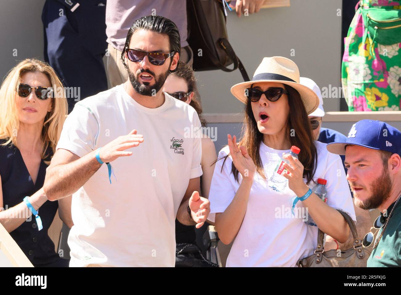 Paris, France. 03rd June, 2023. Sofia Essaidi and her husband Adrien ...