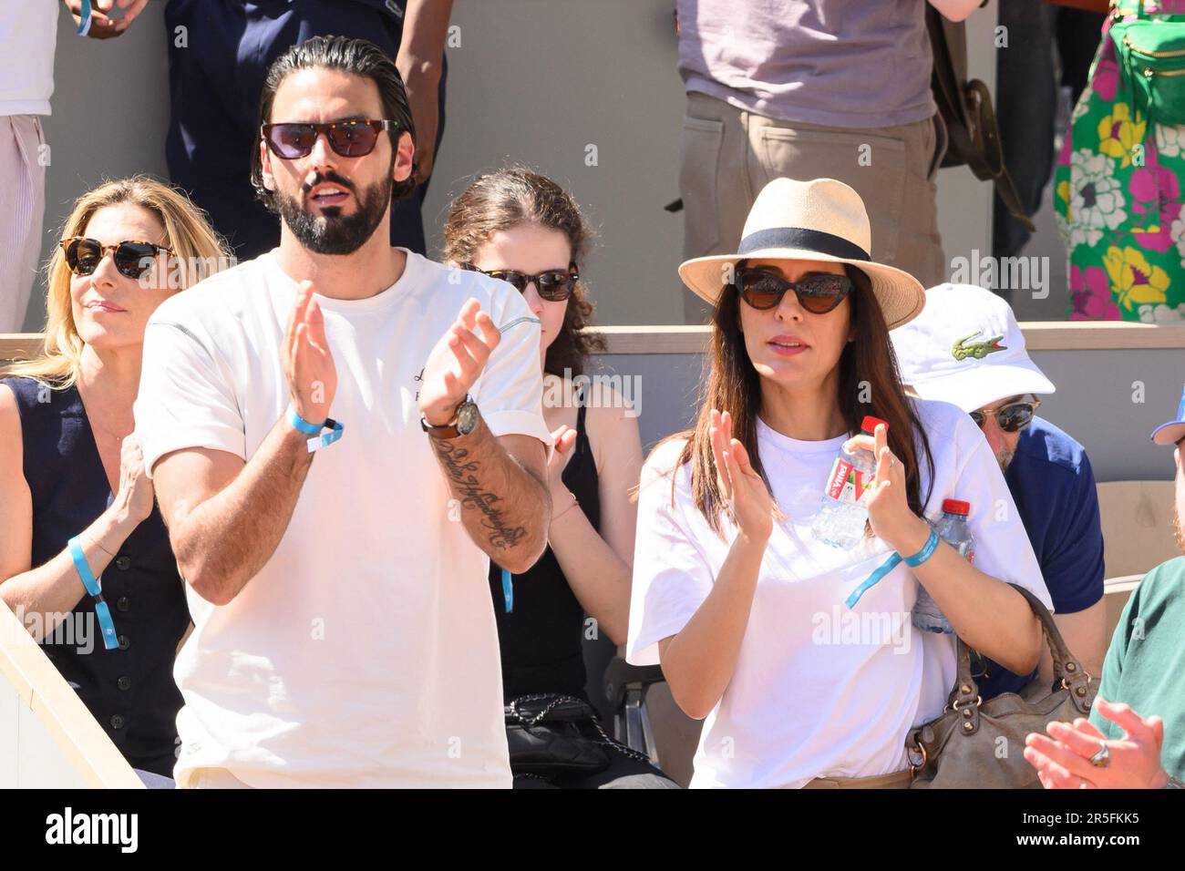Paris, France. 03rd June, 2023. Sofia Essaidi and her husband Adrien ...