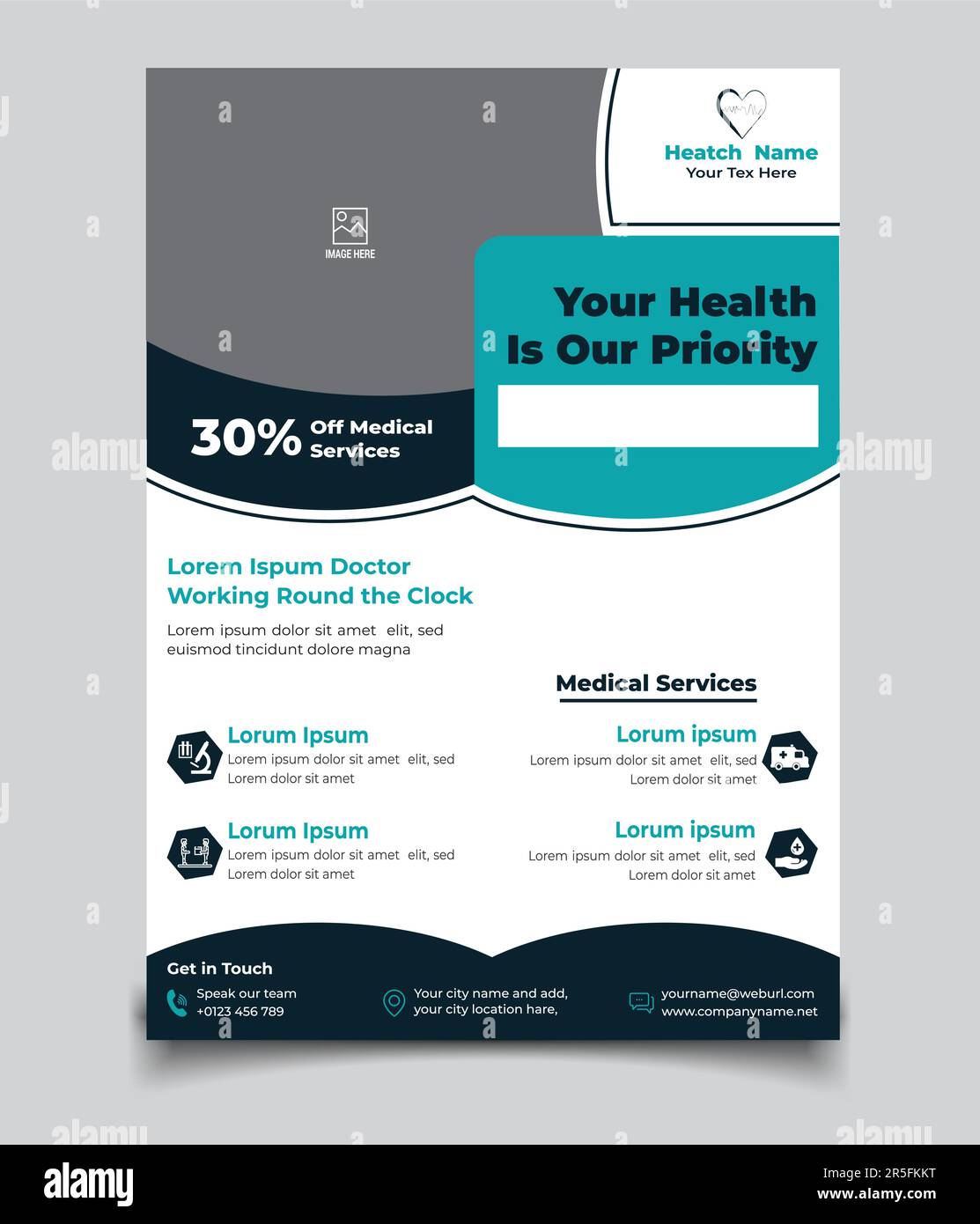 Medical healthcare poster template Stock Vector Images - Alamy