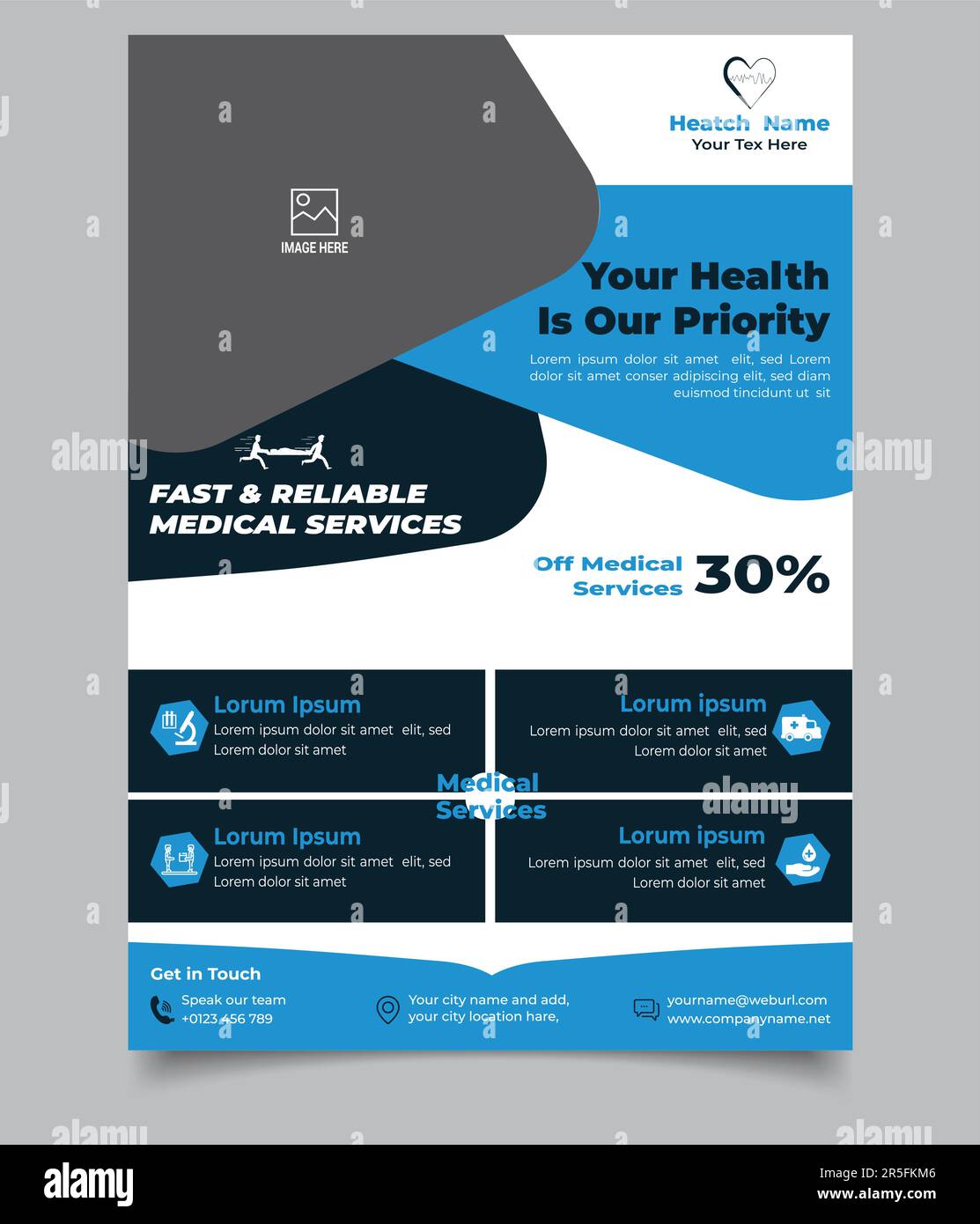 Medical healthcare poster template Stock Vector Images - Alamy