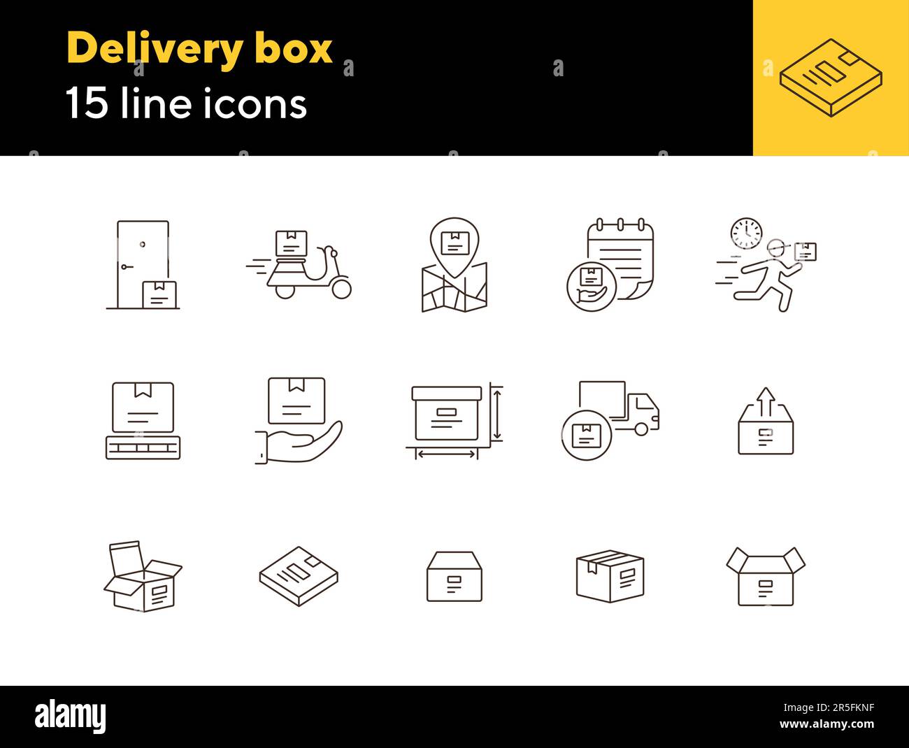 Delivery box icons Stock Vector Image & Art - Alamy