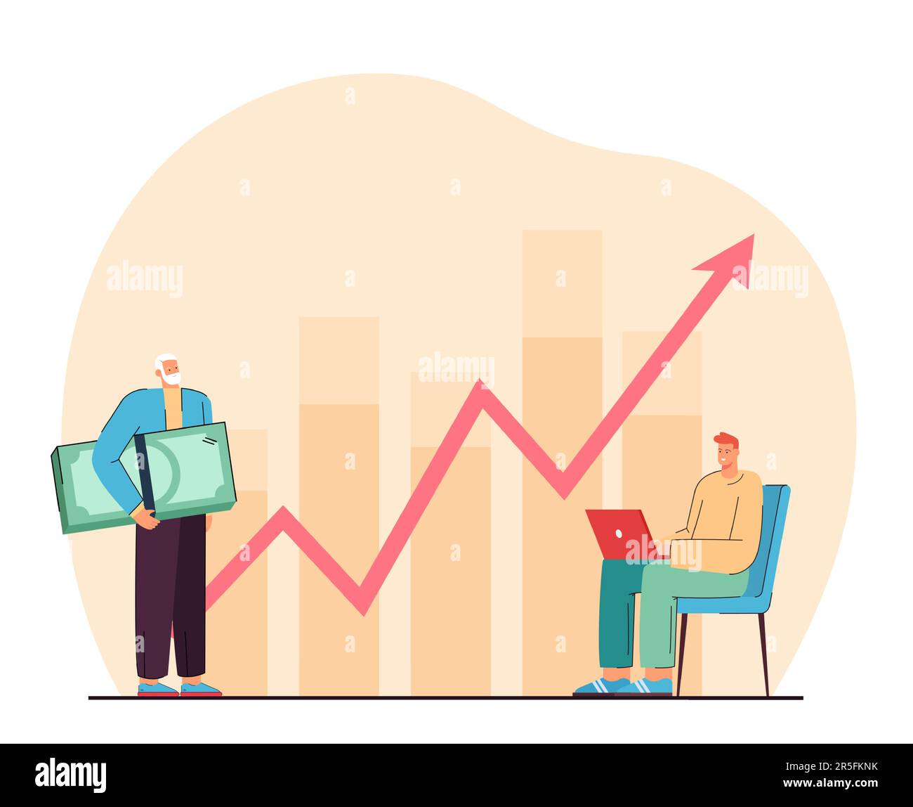 Young businessman holding chart Cut Out Stock Images & Pictures - Alamy