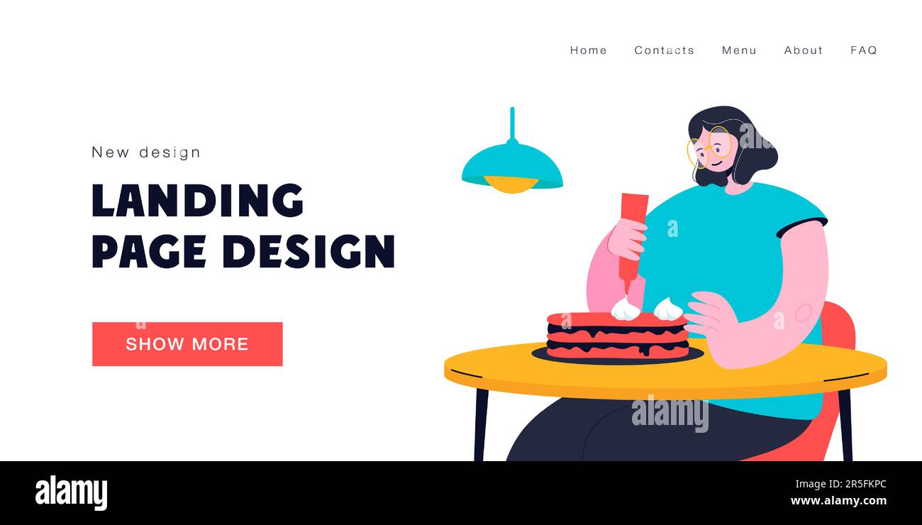 Female cake making Stock Vector Images - Alamy