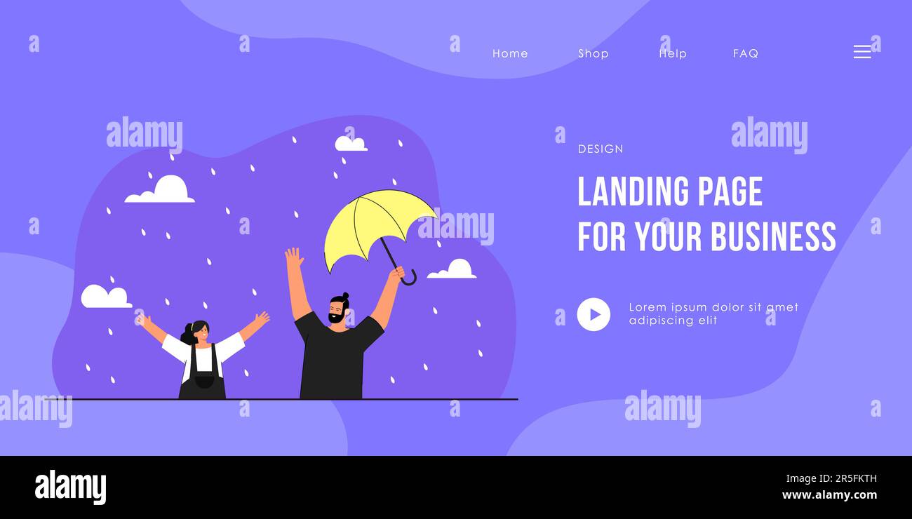 Child getting wet Stock Vector Images - Alamy