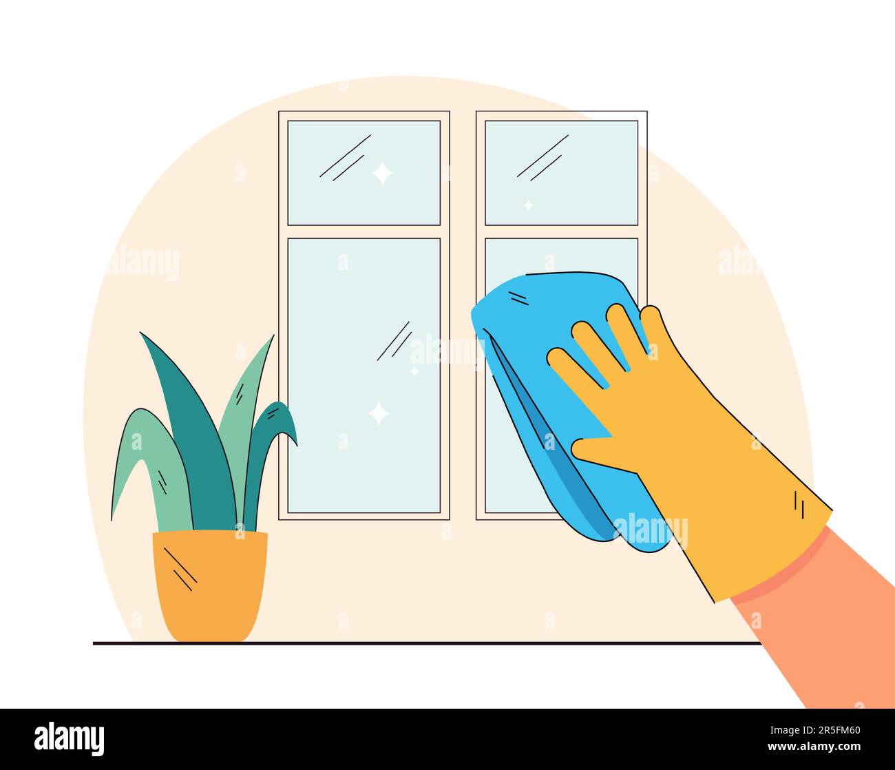 Hand in glove glass Stock Vector Images - Alamy